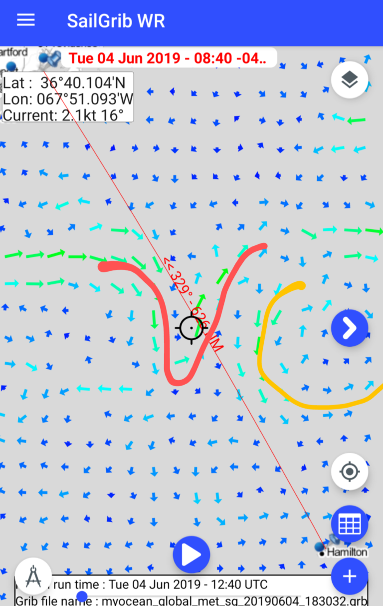 Crossing the Gulf Stream from Bermuda to New England